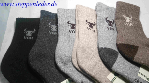 Steppenleder - Socken aus YAK-Wolle Größe 41-43 in Top-Qualität